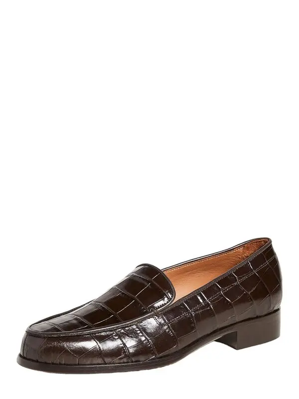 EMME PARSONS Danielle Loafers - Espresso Croc