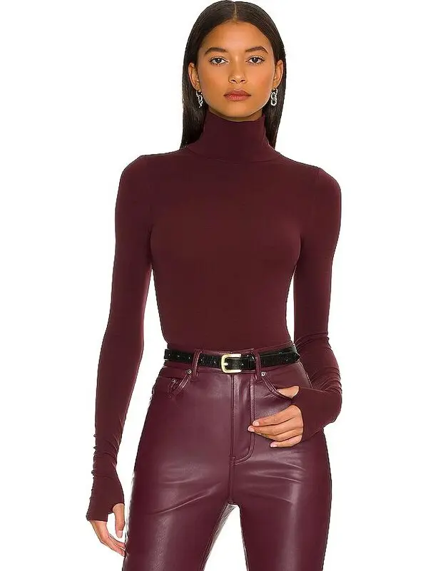 Commando Ballet Turtleneck Bodysuit - Raisin