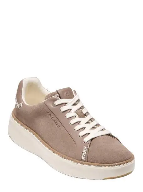 Cole Haan Grandpro Topspin Sneaker - Irish Coffee Suede/ivory