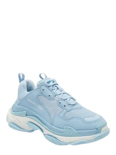 Balenciaga Triple S Sneakers - Light Blue/white