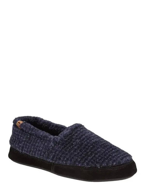 Acorn Moc Slipper - Blue Check
