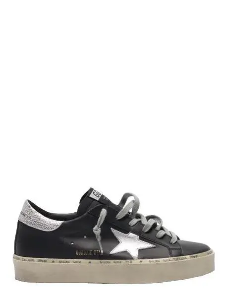GOLDEN GOOSE Hi Star Platform Sneakers - Black/silver
