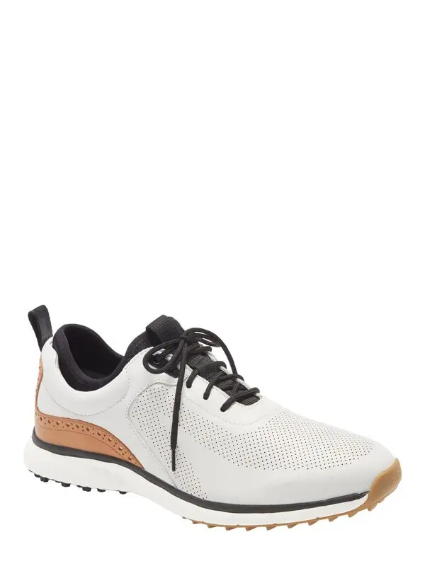 Johnston & Murphy Luxe Waterproof Golf Shoe - White Waterproof