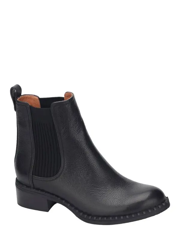 GENTLE SOULS SIGNATURE Double Gore Chelsea Boot - Black