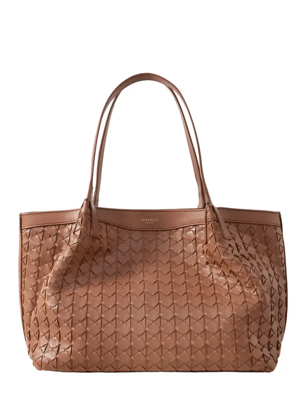 SERAPIAN Secret Small Tote - Brown