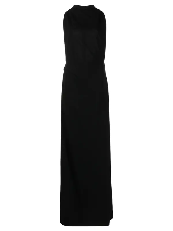 Proenza Schouler Matte Crepe Backless Gown - Black