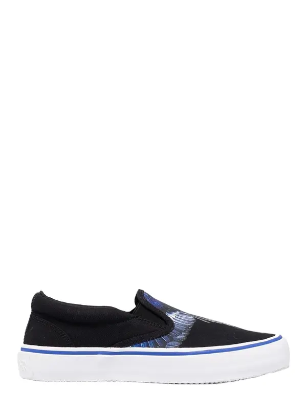 COUNTY OF MILAN Marcelo Burlon Wings Print Slip-on Sneakers - Black