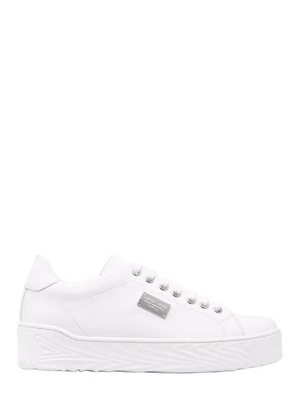 Philipp Plein Logo-plaque Lace-up Sneakers - White