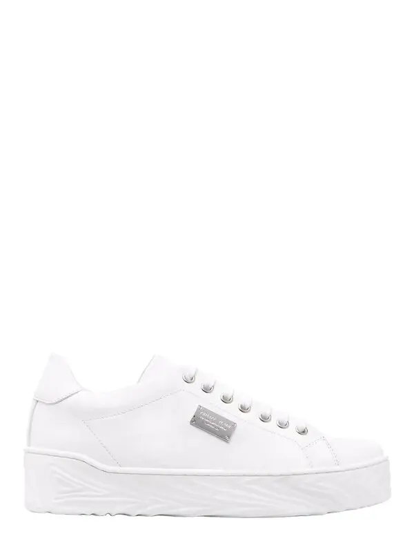 Philipp Plein Logo-plaque Lace-up Sneakers - White