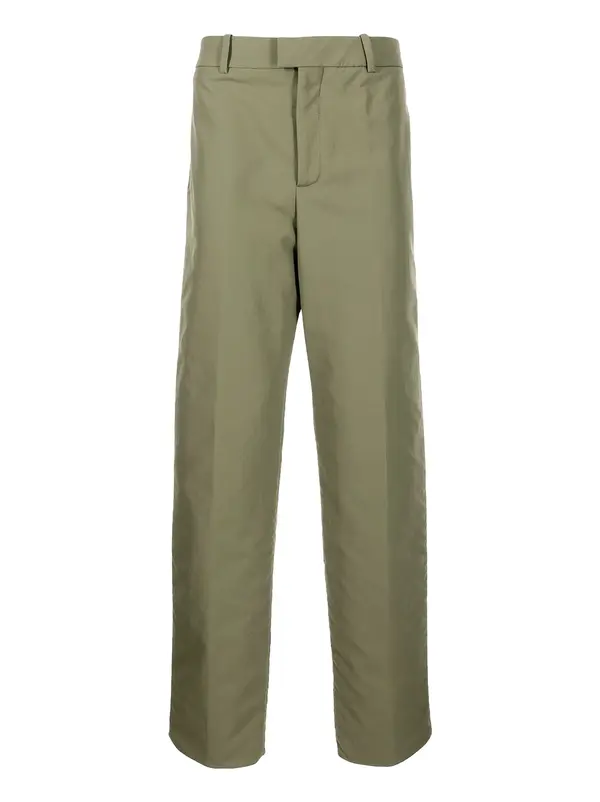 Off-White Wide-leg Trousers - Green