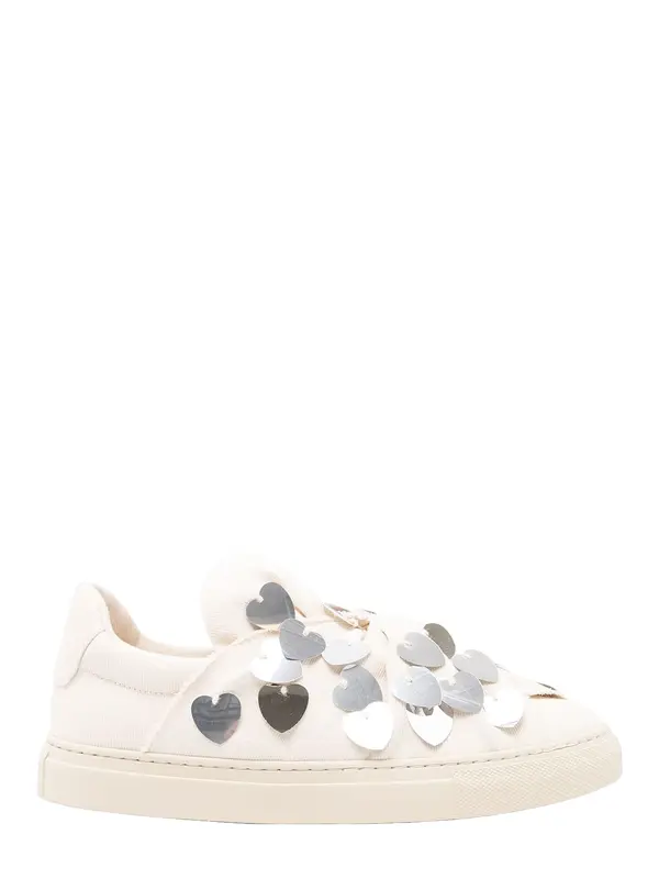 Ports 1961 Heart-embellished Low-top Sneakers - Neutrals