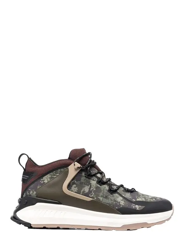 TOD'S Camouflage-print Sneakers - Green