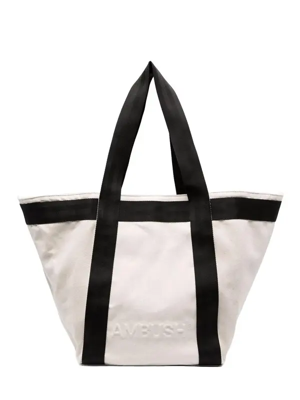 AMBUSH Logo-embossed Medium Tote Bag - Neutrals