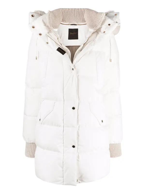 MOORER Quilted Down Coat - White