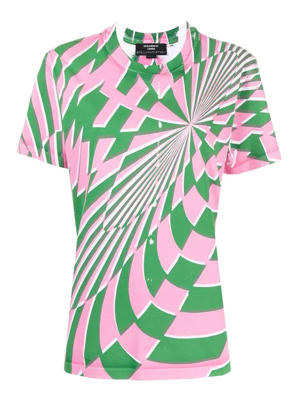 Stella McCartney X Ed Curtis Psychedelic-print T-shirt - Pink