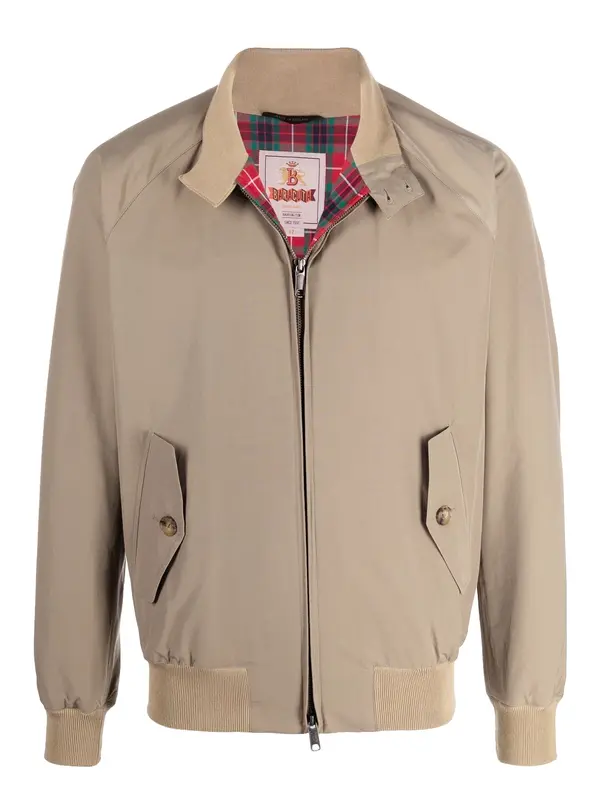 BARACUTA G9 Harrington Bomber Jacket - Neutrals