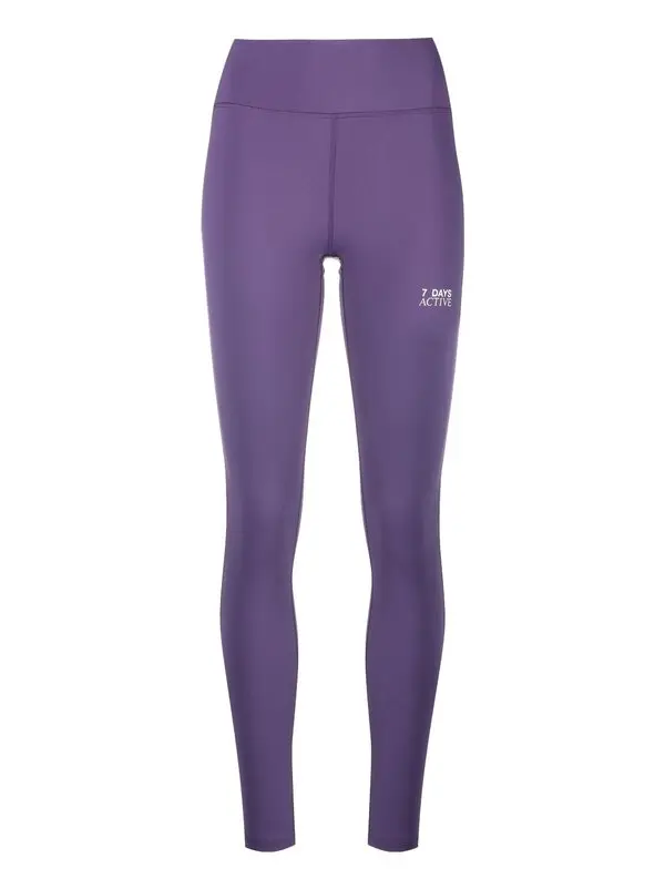 7 DAYS ACTIVE Logo-print Leggings - Purple