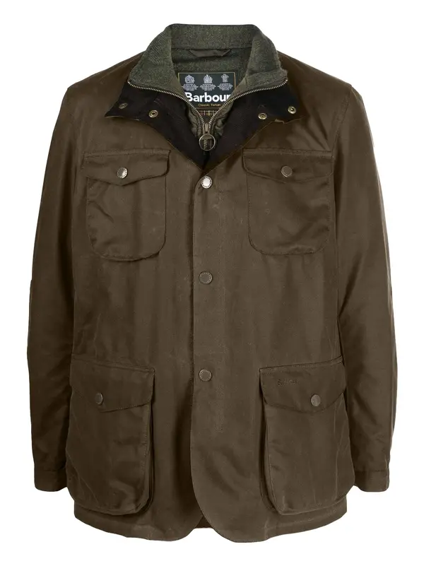 Barbour Ogston Waxed Cotton Jacket - Green