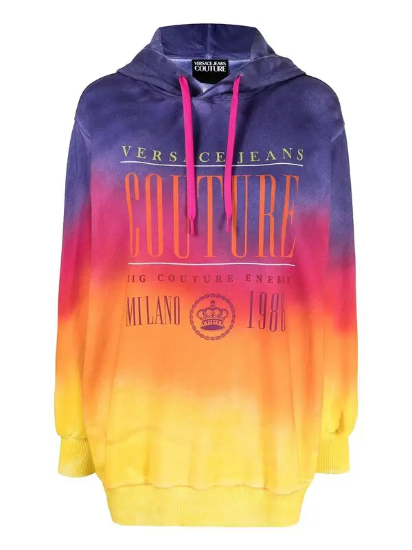 Versace Tie-dye Print Hoodie - Multicolour