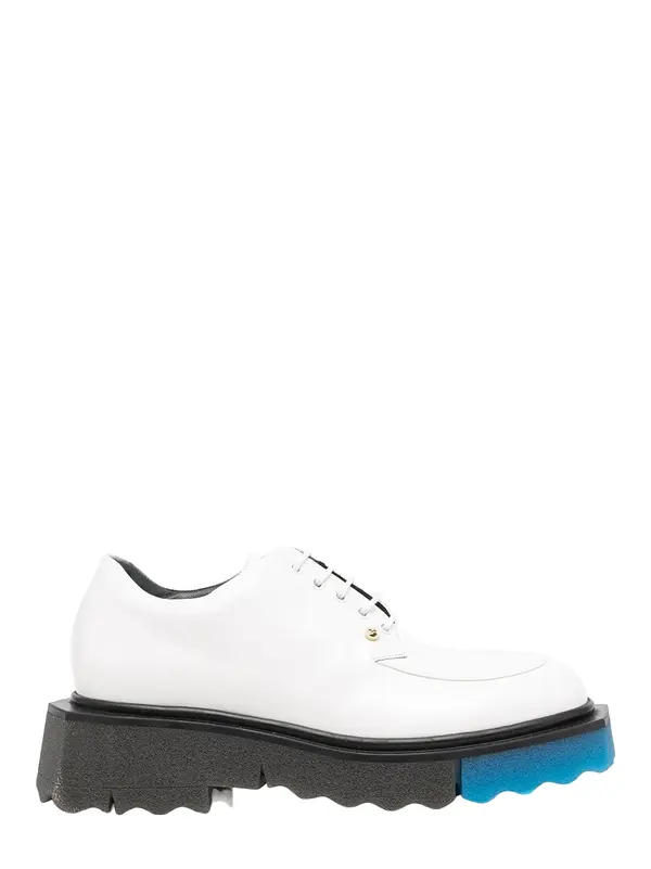 Off-White Leather Lace-up Shoes - White