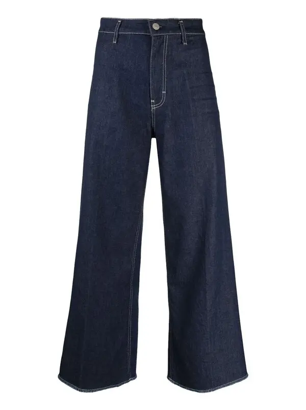 HAIKURE High-waisted Wide-leg Jeans - Blue