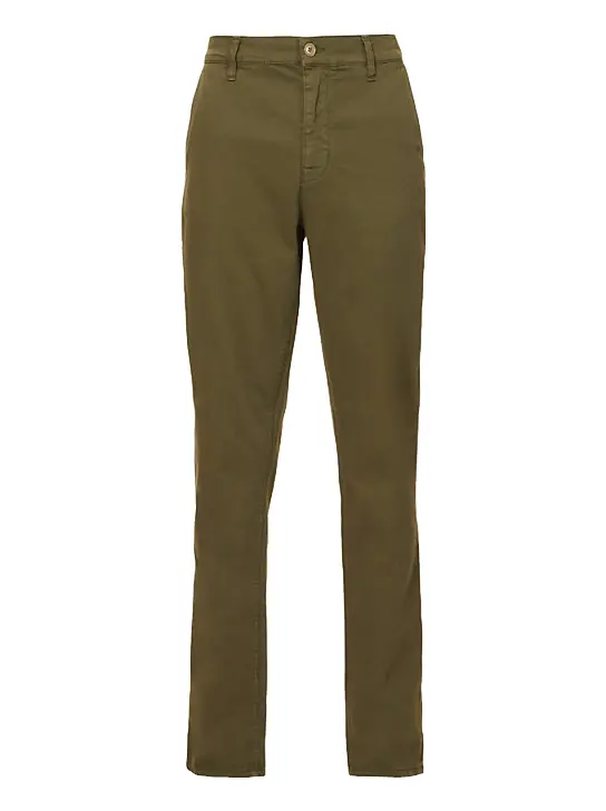 Nudie Jeans Easy Alvin Regular-fit Stretch-cotton Trousers - Olive