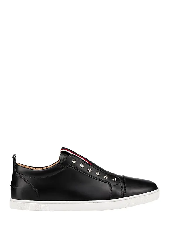 CHRISTIAN LOUBOUTIN F.a.v Fique A Vontade Leather Trainers - Black