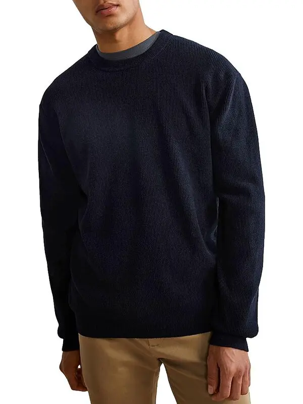 Nn07 Danny Ribbed Sweater - Navy Blue