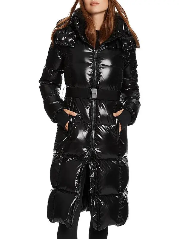 Sam. Long Noho Hooded Puffer Coat - Jet