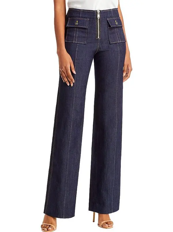 Cinq À Sept Azure Wide Leg Trousers - Indigo
