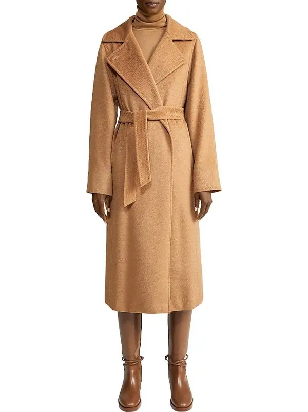 Max Mara Manuel Belted Wool Coat - Camel