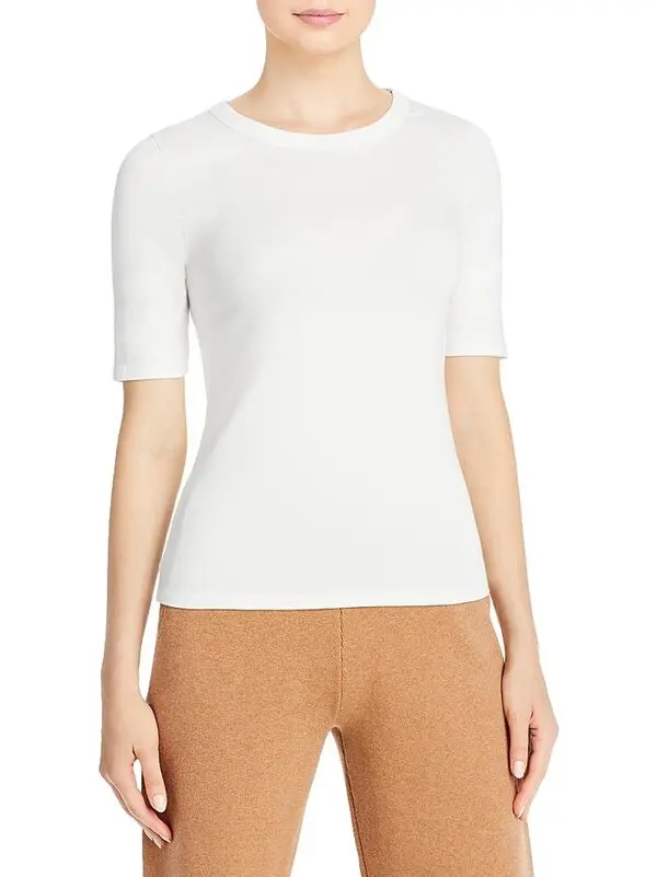 BOSS Efita Crewneck Top - Open Wht