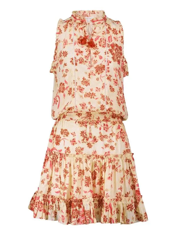 Poupette St Barth Clara Floral Minidress - Yellow