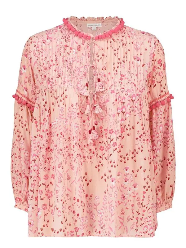 Poupette St Barth Clara Floral Blouse - Pink