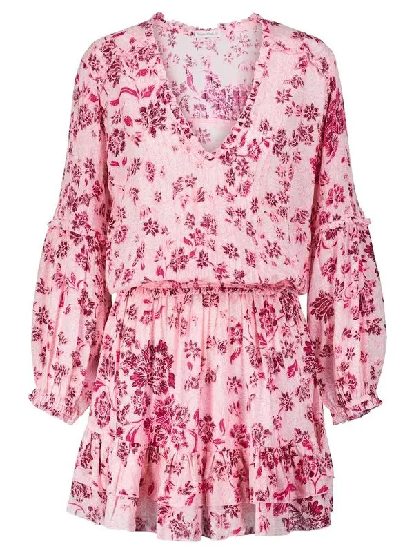 Poupette St Barth Ilona Floral Minidress - Pink