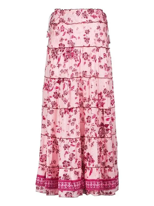 Poupette St Barth Camila Floral Maxi Skirt - Pink