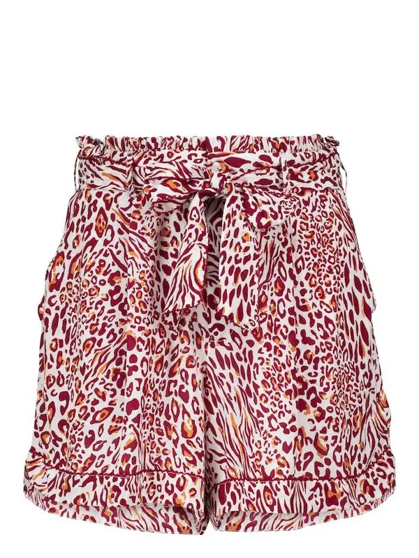 Poupette St Barth Leopard-print Viscose Shorts - White