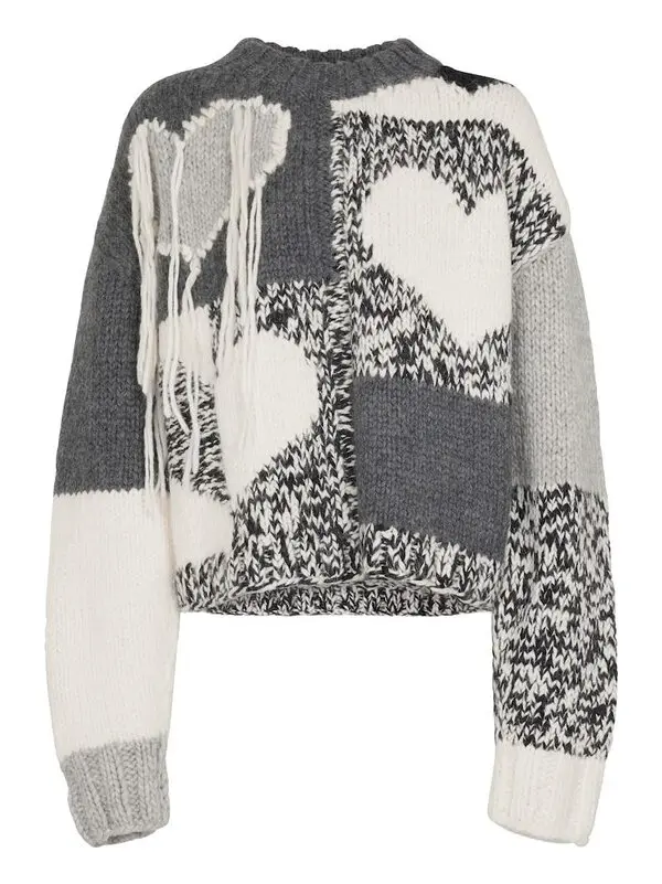 JOSEPH Intarsia Wool-blend Sweater - Multicoloured