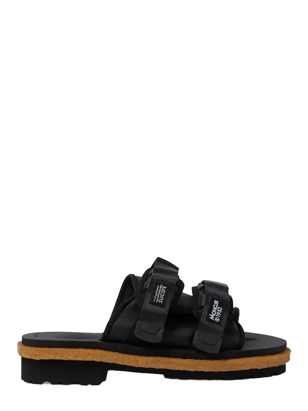 Moncler 4 Hyke Moto Mountain Sandals - Black