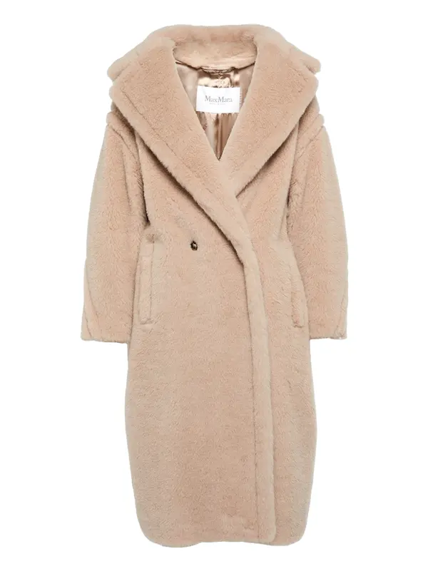 Max Mara Tedgirl Alpaca-blend Coat - Pink