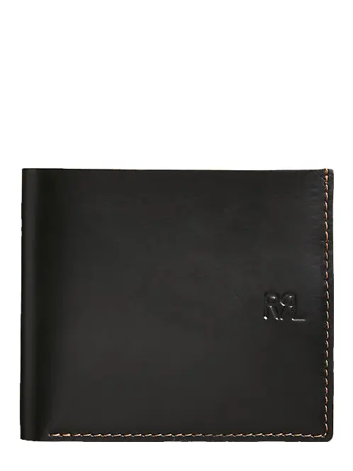 Ralph Lauren Leather Billfold - Black Over Brown