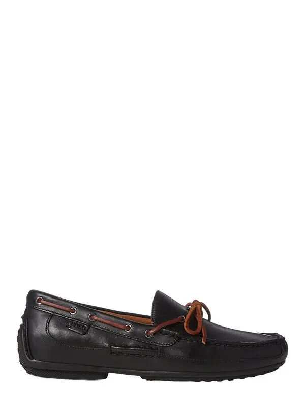 Ralph Lauren Roberts Leather Driver - Black