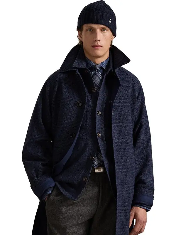 Ralph Lauren Reversible Balmacaan Coat - Bright Navy/navy