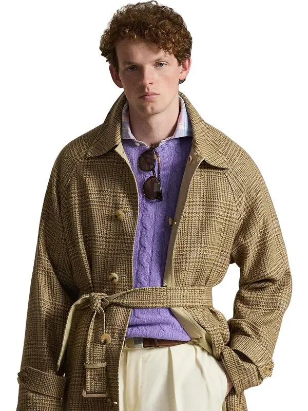 Ralph Lauren Reversible Balmacaan Coat - Tan/brown