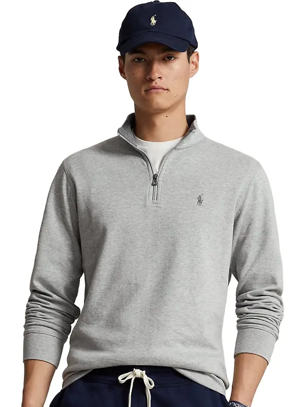 Ralph Lauren Jersey Quarter-zip Pullover - Andover Heather
