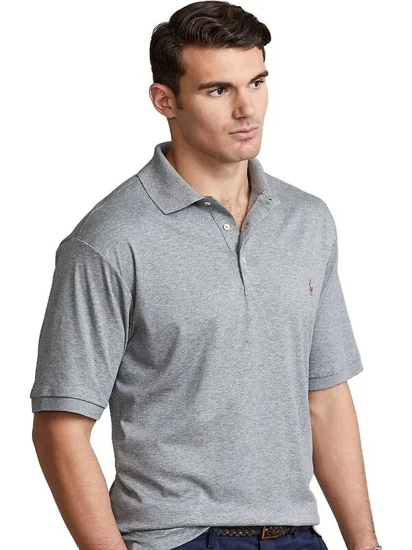 Ralph Lauren Soft Cotton Polo Shirt - Steel Heather