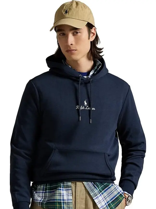 Ralph Lauren Logo Double-knit Hoodie - Aviator Navy