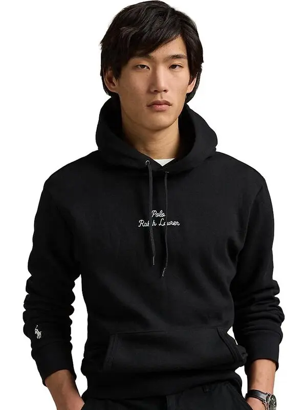 Ralph Lauren Logo Double-knit Hoodie - Polo Black