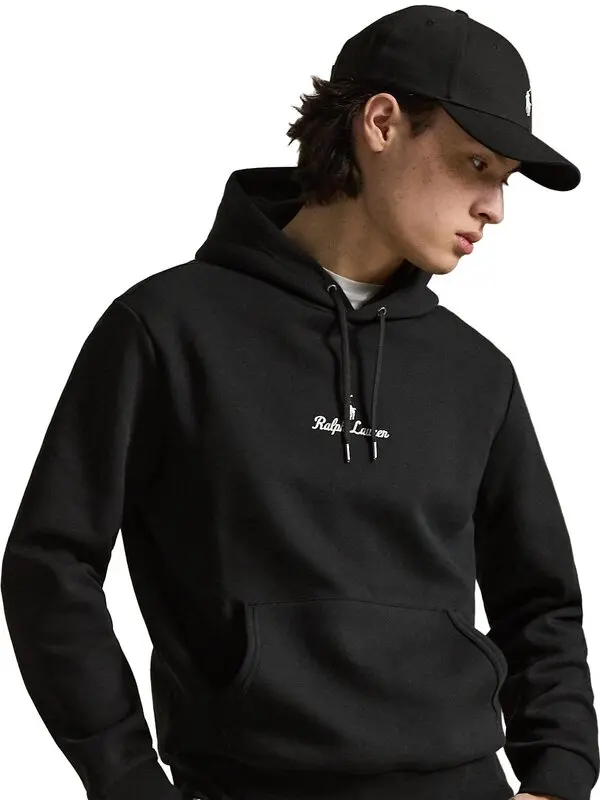 Ralph Lauren Logo Double-knit Hoodie - Polo Black