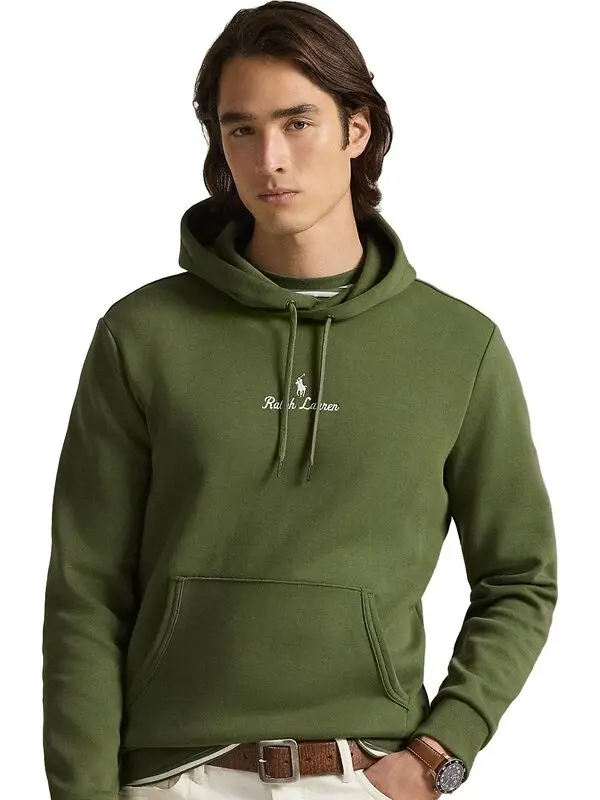 Ralph Lauren Logo Double-knit Hoodie - Supply Olive
